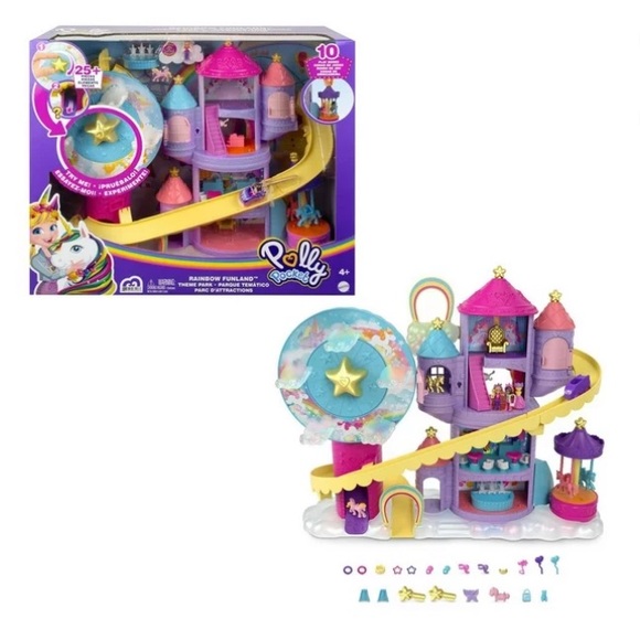 polly pocket | Accessories | Polly Pocket Rainbow Fun Theme Park Kids ...